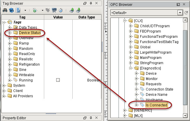 Device Diagnostic Tags to Show PLC Status | Ignition User Manual