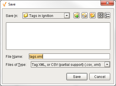 Importing and Exporting Tags | Ignition User Manual