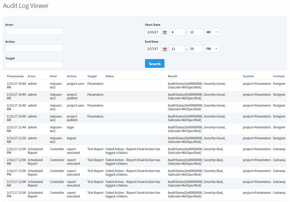 View Audit Information | Ignition User Manual