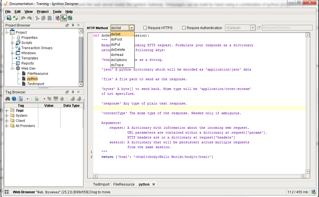 Web Dev Module | Ignition User Manual