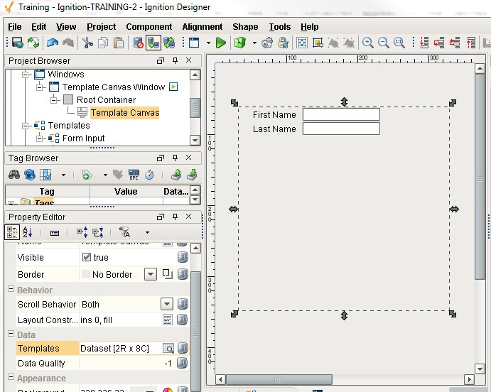 Template Canvas | Ignition User Manual